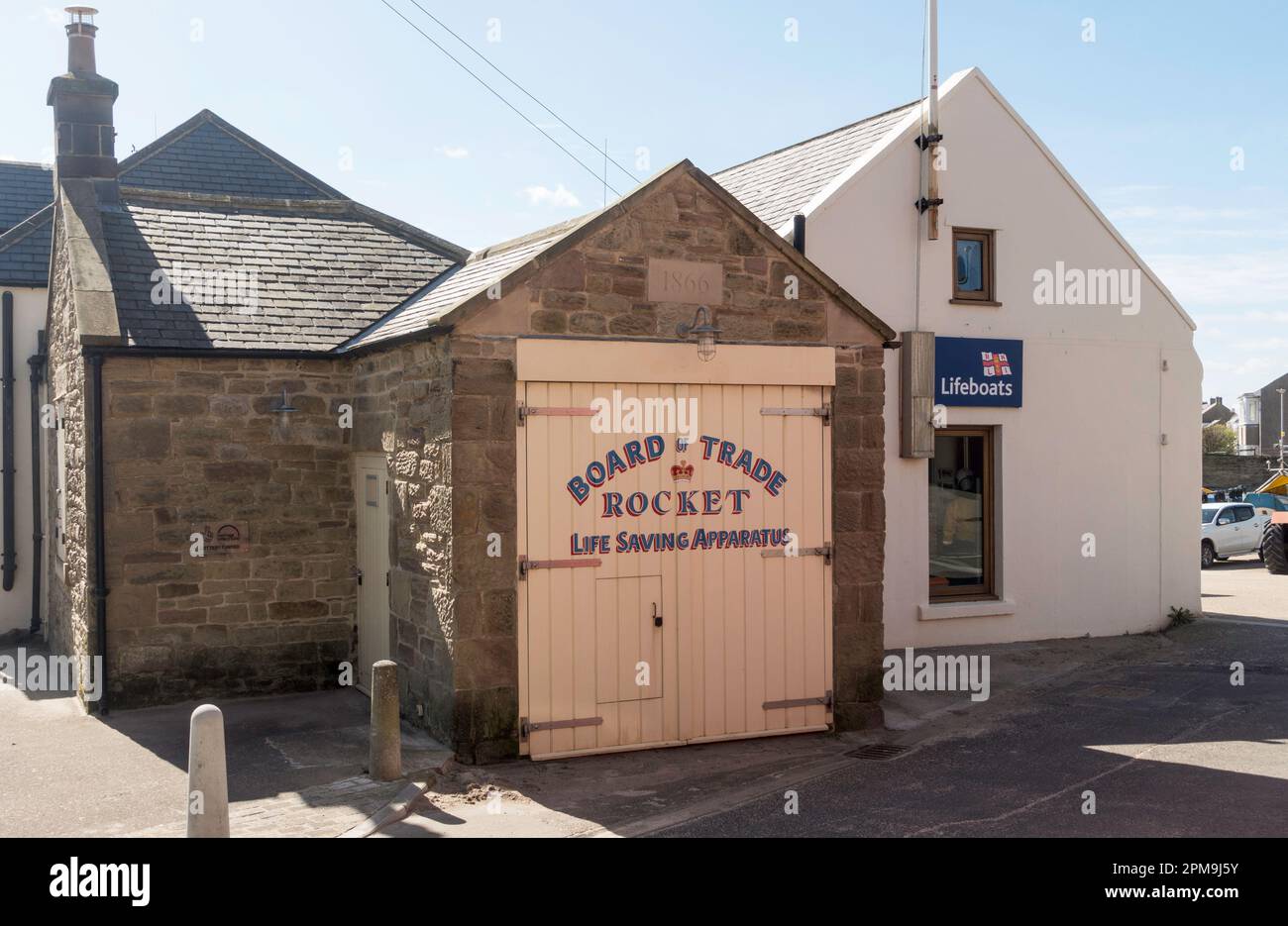 The 19th century Newbiggin Rocket House in Newbiggin by the Sea ...