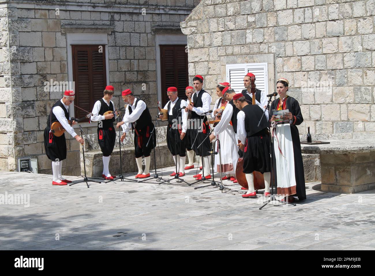 Cilipi Folk Dancers Preparing Croatian Dancers Stock Photo - Alamy