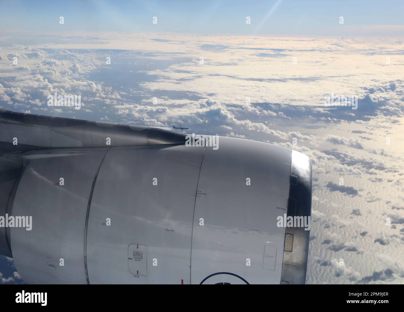 As I looked out of the window, I noticed an Air France Boeing 777 ...