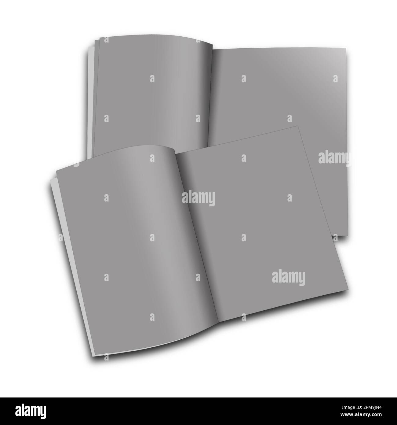 Grey magazine blank template for presentation layouts and design. 3D ...