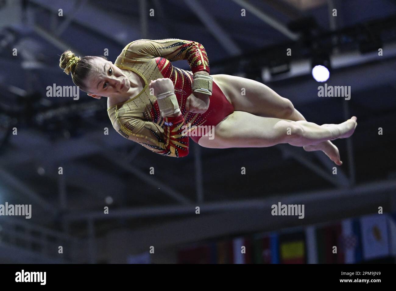 Antalya, Turkey. 12th Apr, 2023. Belgian gymnast Lisa Vaelen pictured ...
