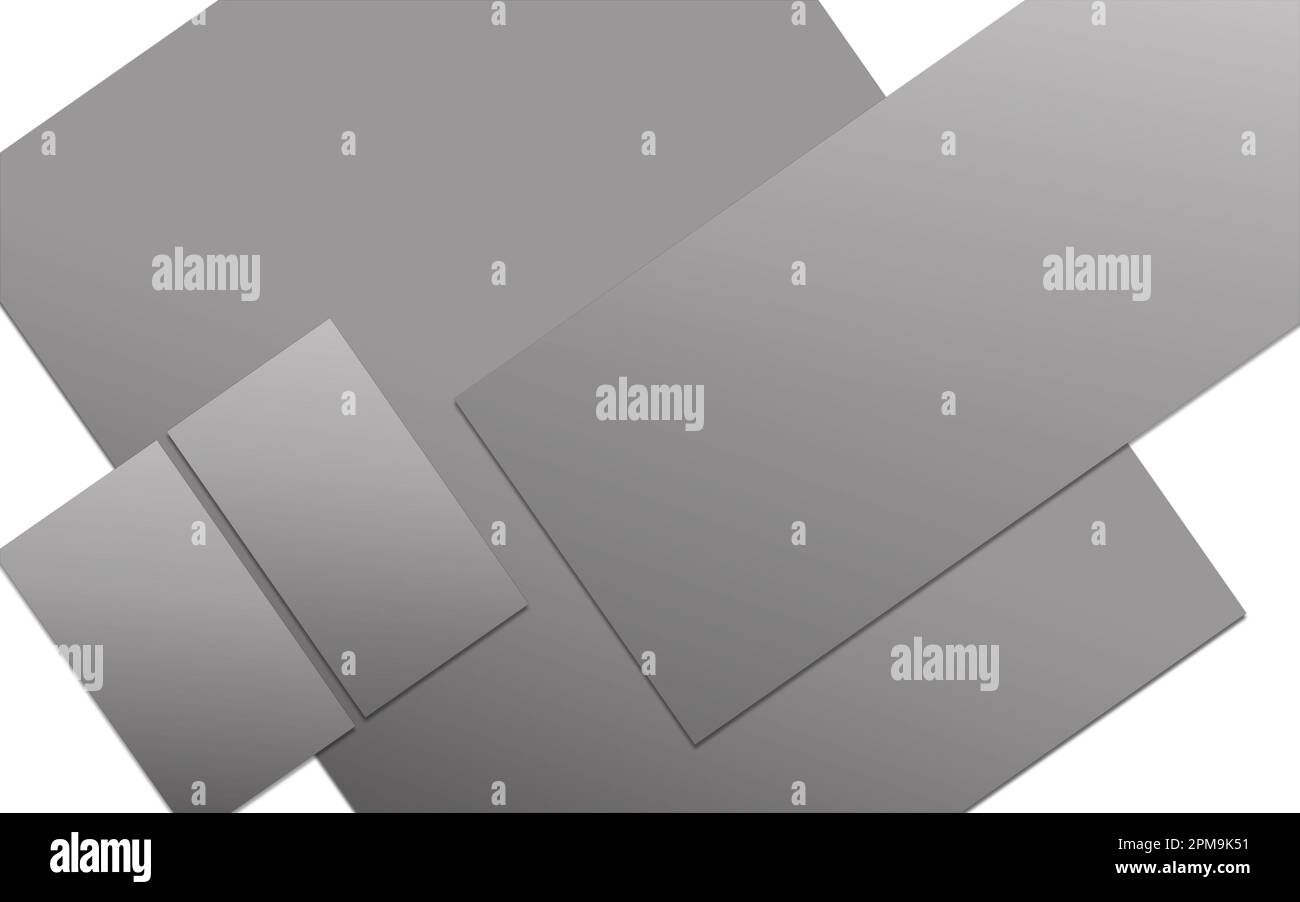 Grey promotional paper blank template for presentation layouts and ...