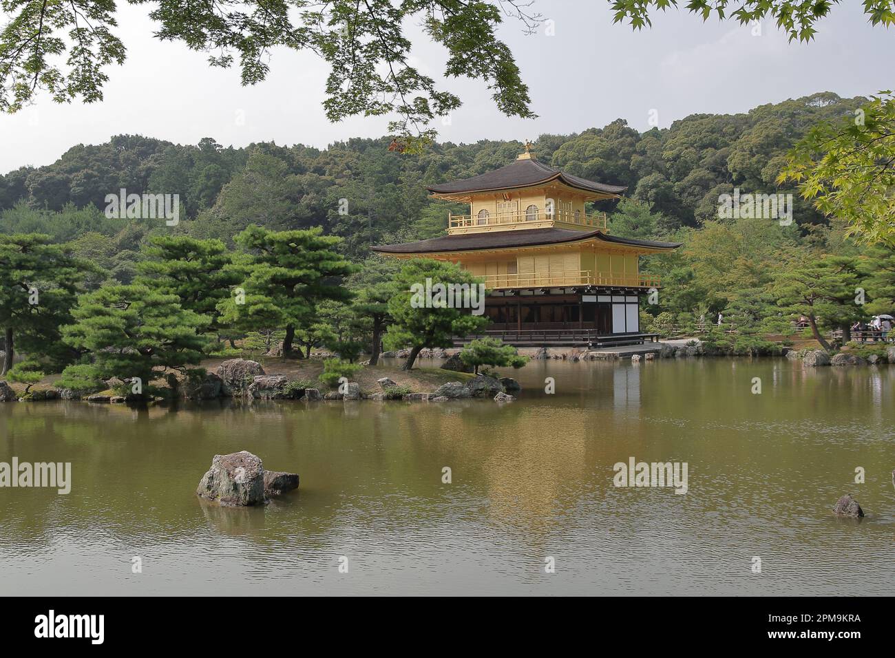 Kinkakuji, the Golden Pavilion, a famous Zen Buddhist temple in Kyoto ...