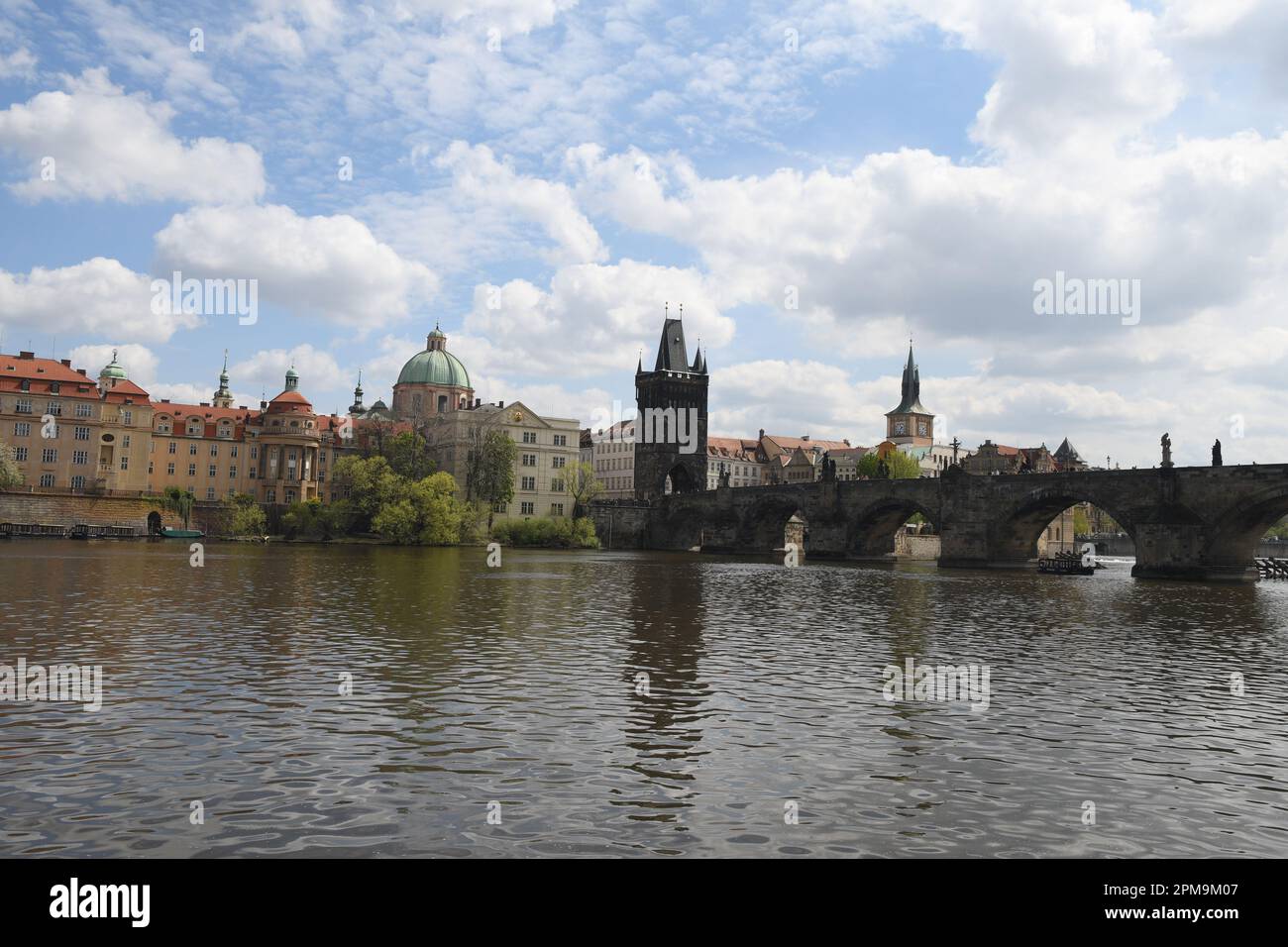 Prague/Czech republic /26 April 2022/Boat ride and sun shine view of ...