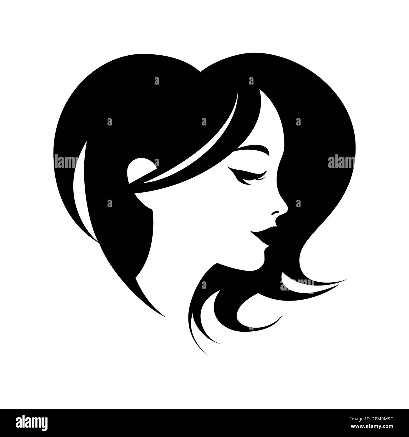 Woman face silhouette. Vector Illustration Stock Vector Image & Art - Alamy