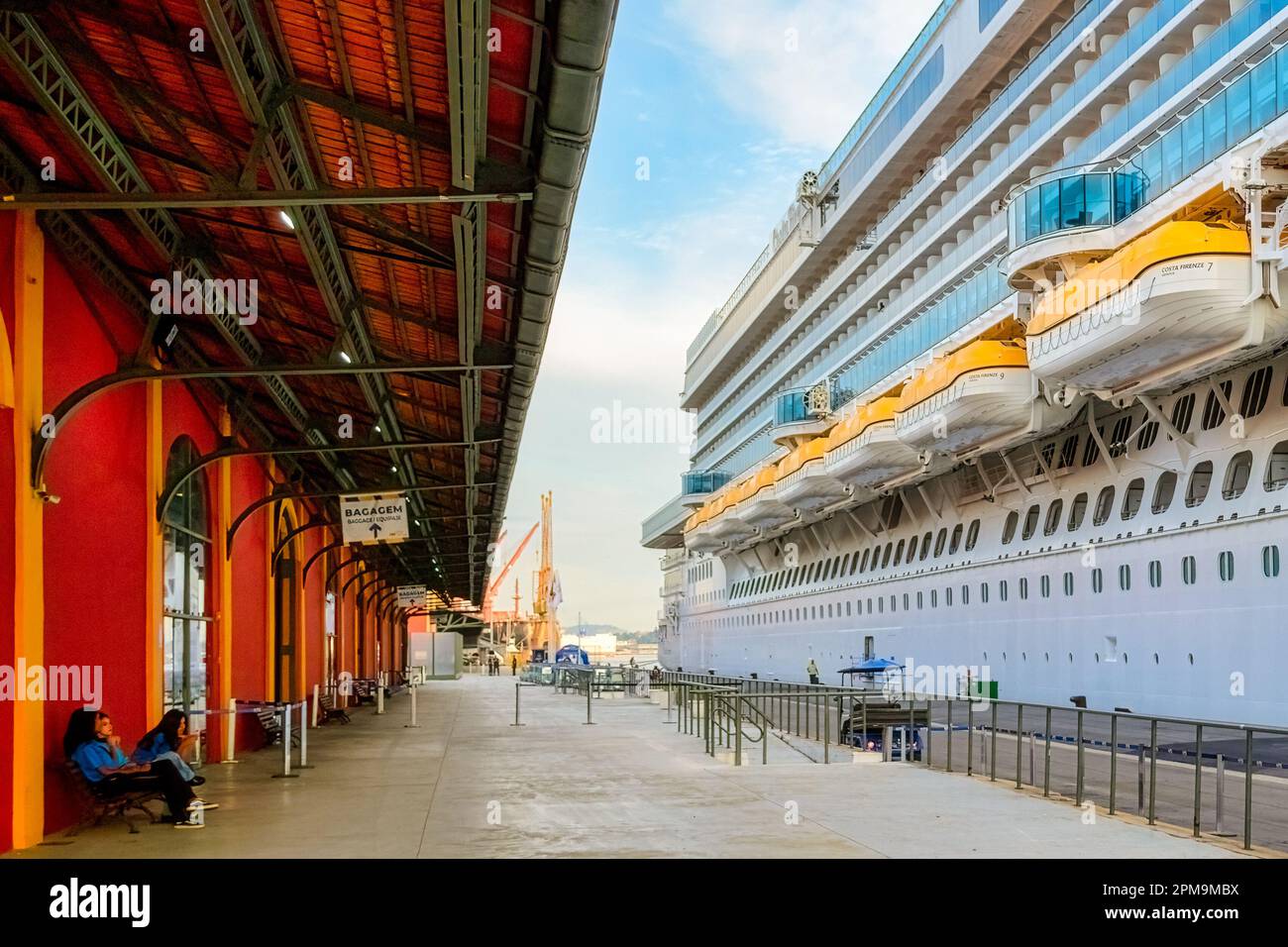 Rio de Janeiro, Brazil - April 4, 2023: Cruise Terminal. Docked Costa ...