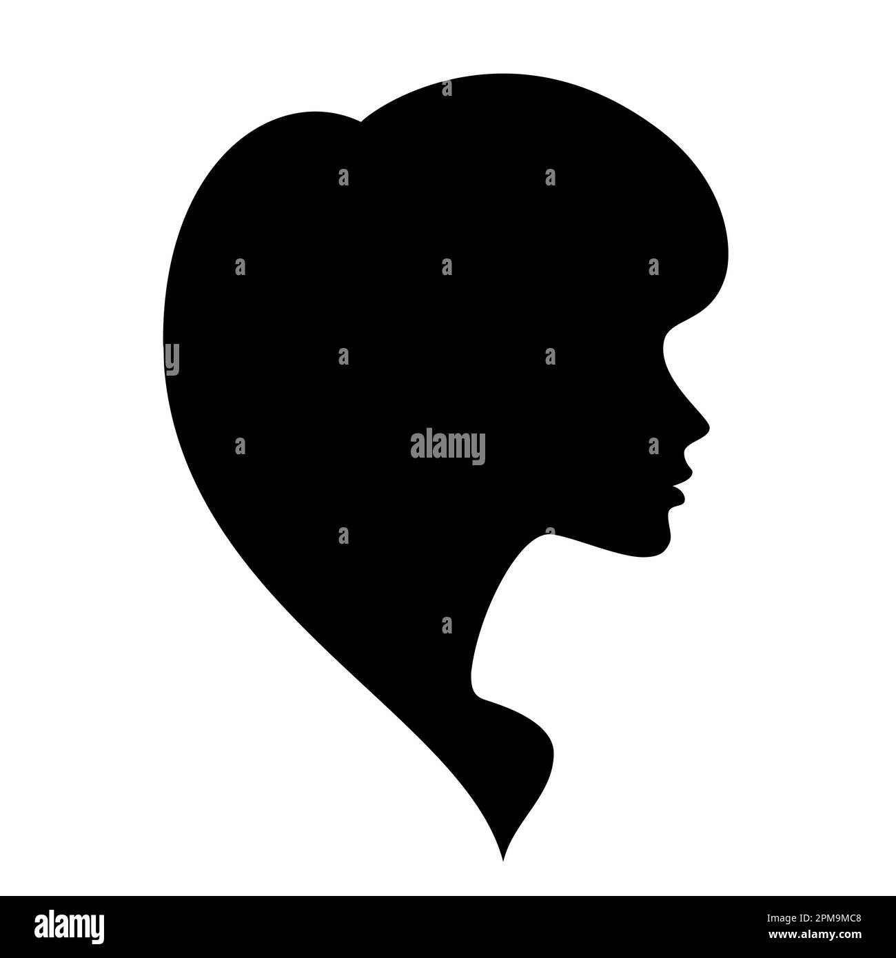 Woman face silhouette. Vector Illustration Stock Vector Image & Art - Alamy