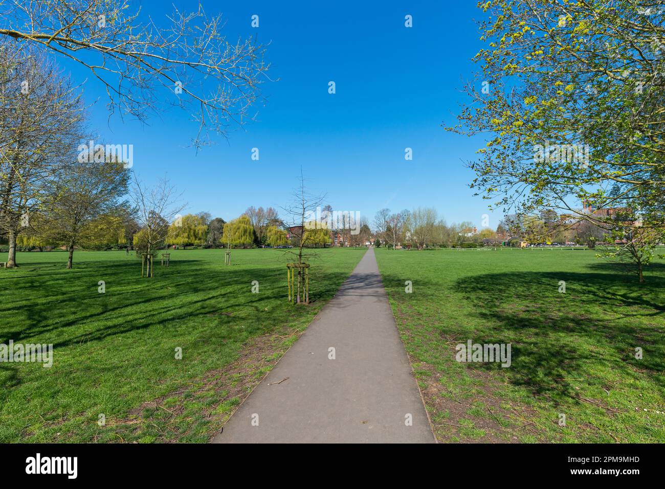 Large green open space known as the Recreation ground next to the River ...