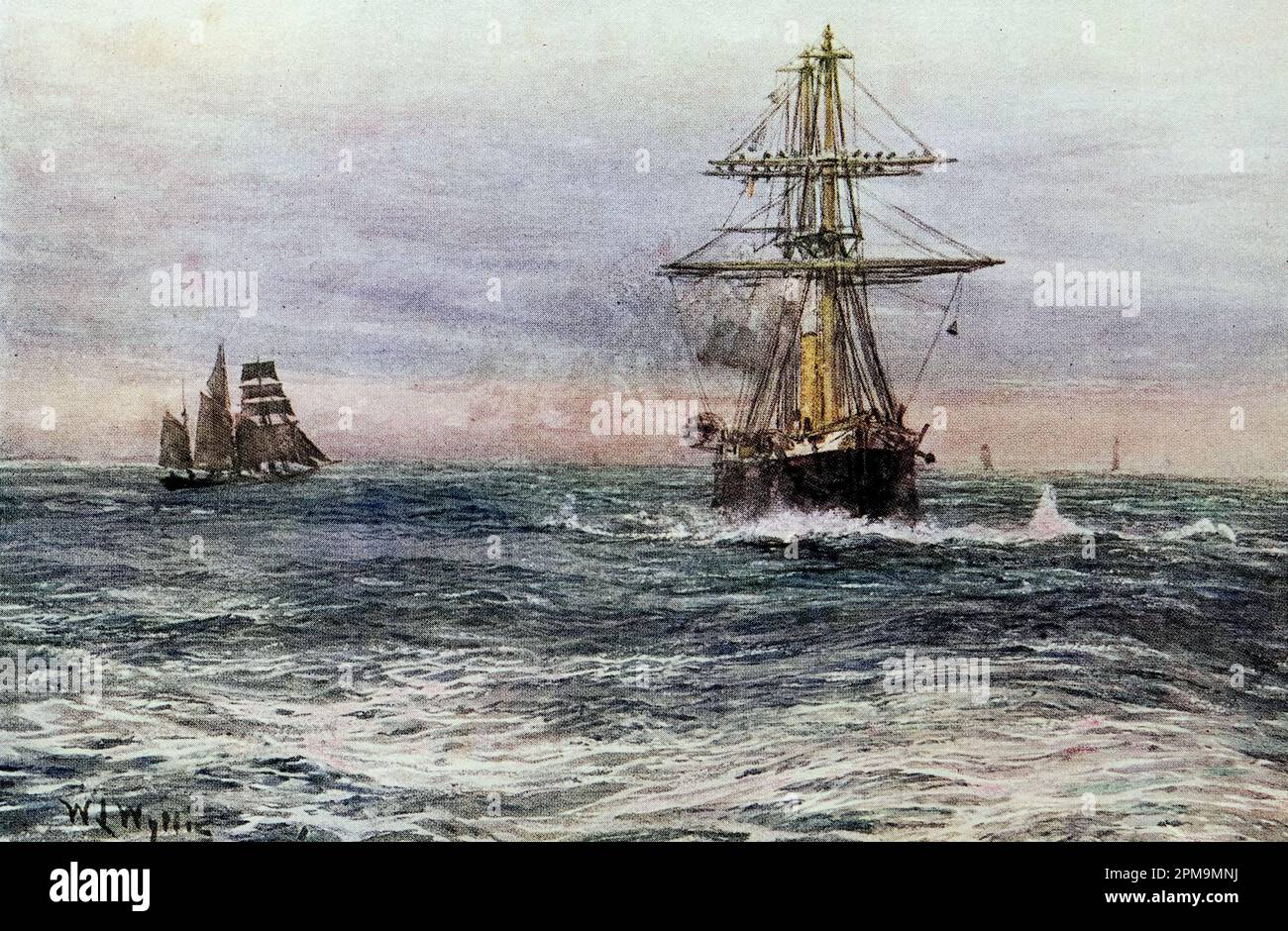 HMS Invincible, c1872 by William Lionel Wyllie. From: The British ...