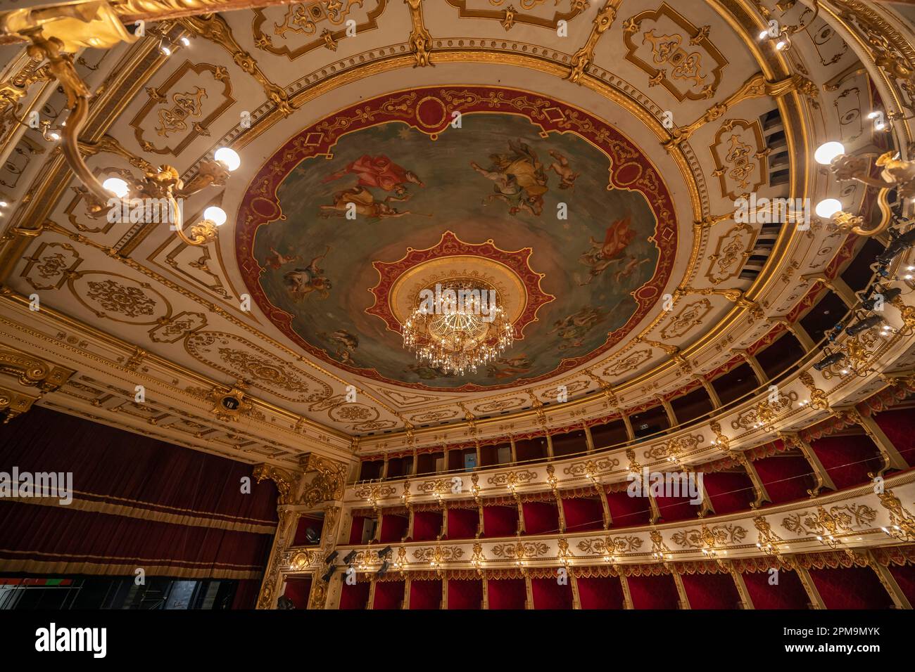 Parma, Italy - April 10, 2023: panoramic view of the historic Teatro ...