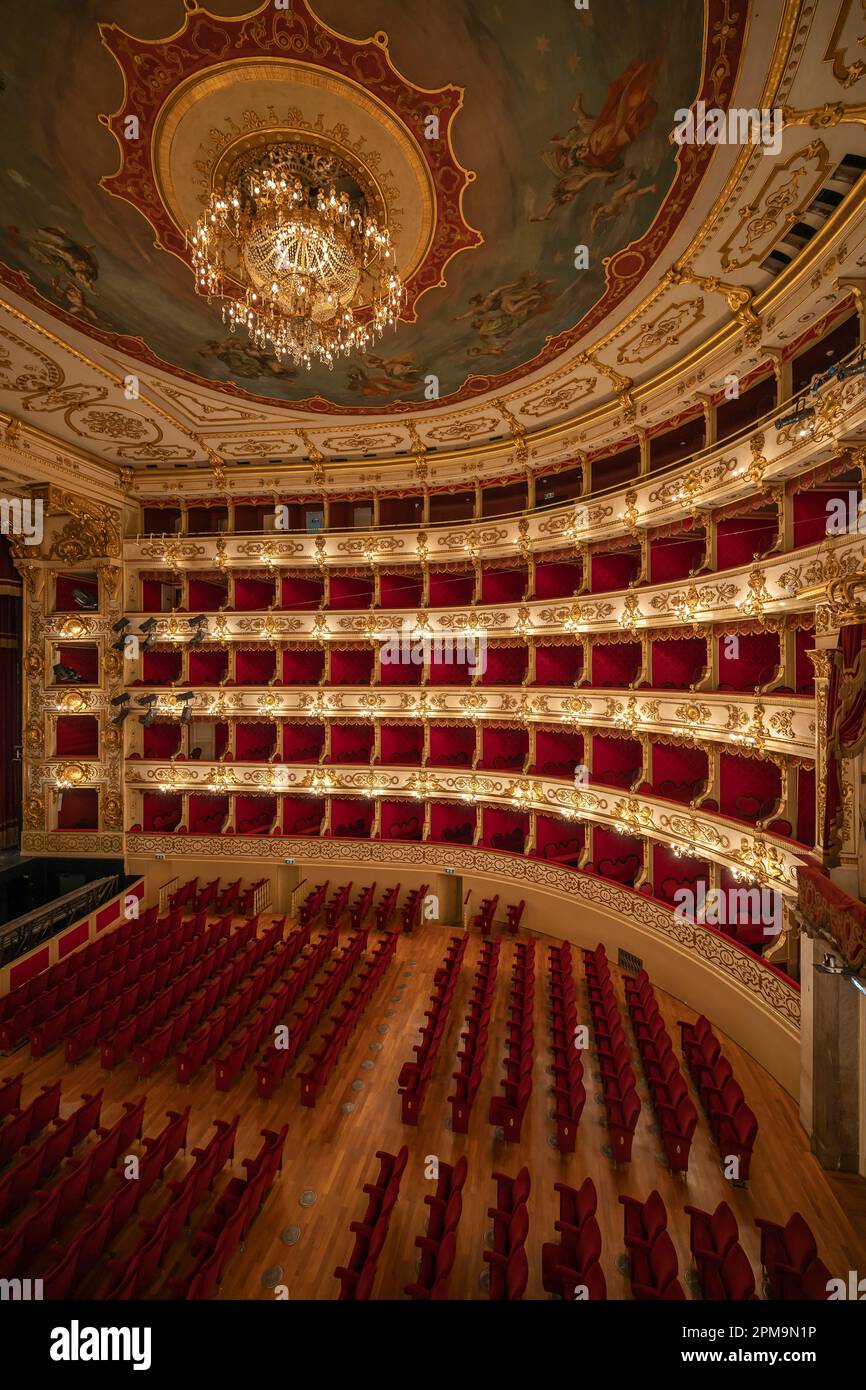 Parma, Italy - April 10, 2023: panoramic view of the historic Teatro ...