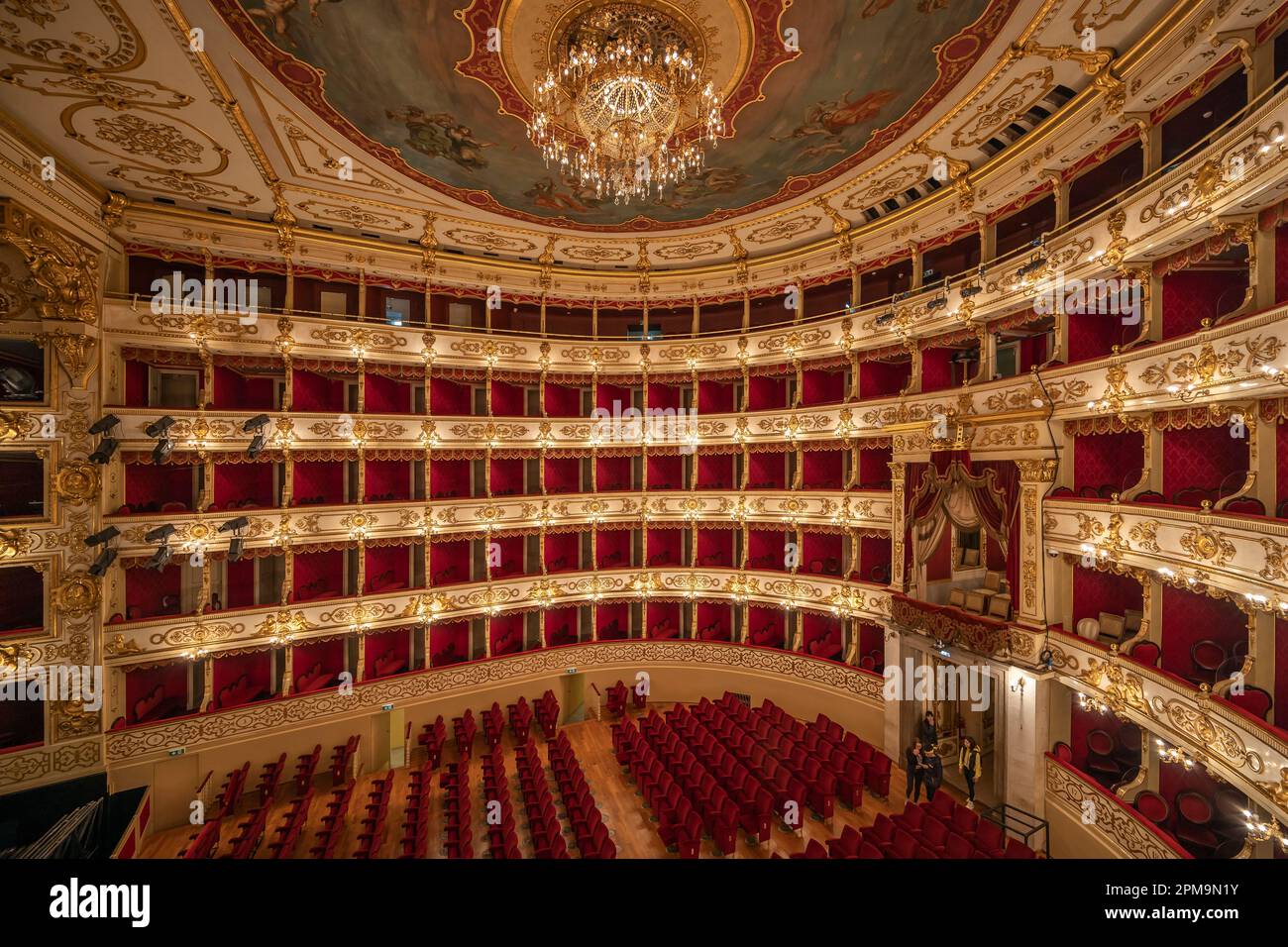 Parma, Italy - April 10, 2023: panoramic view of the historic Teatro ...