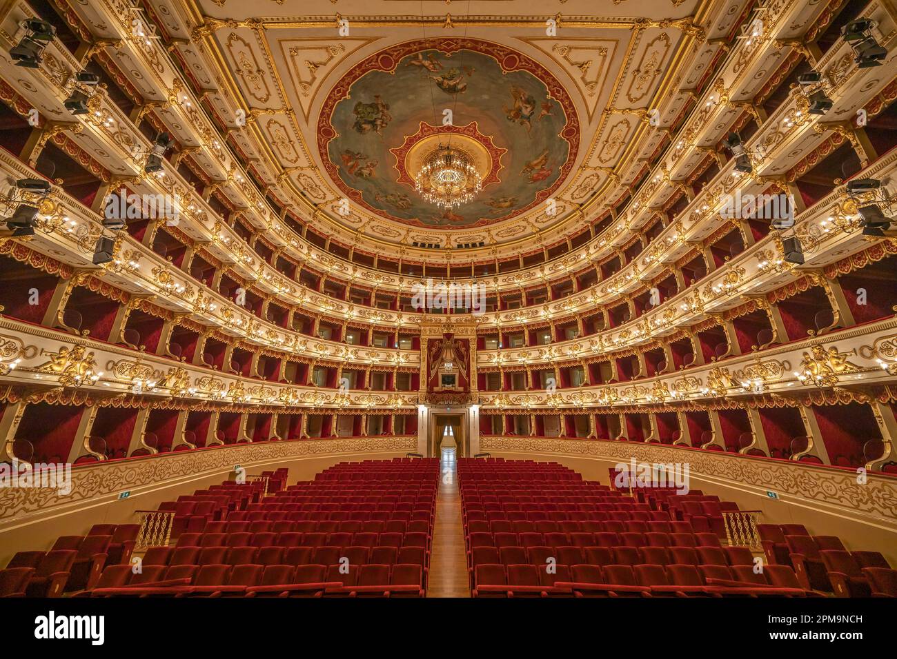 Parma, Italy - April 10, 2023: panoramic view of the historic Teatro ...