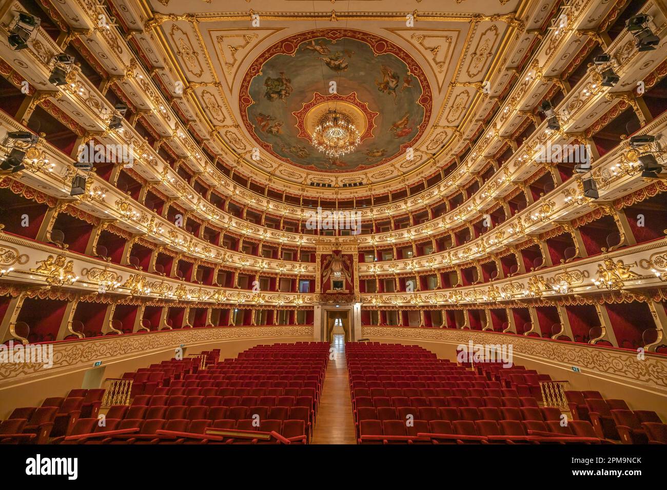 Parma, Italy - April 10, 2023: panoramic view of the historic Teatro ...