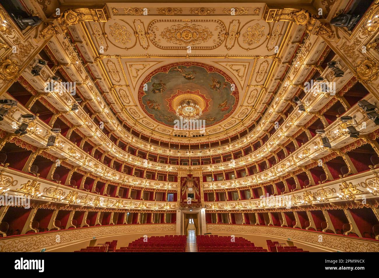 Parma, Italy - April 10, 2023: panoramic view of the historic Teatro ...