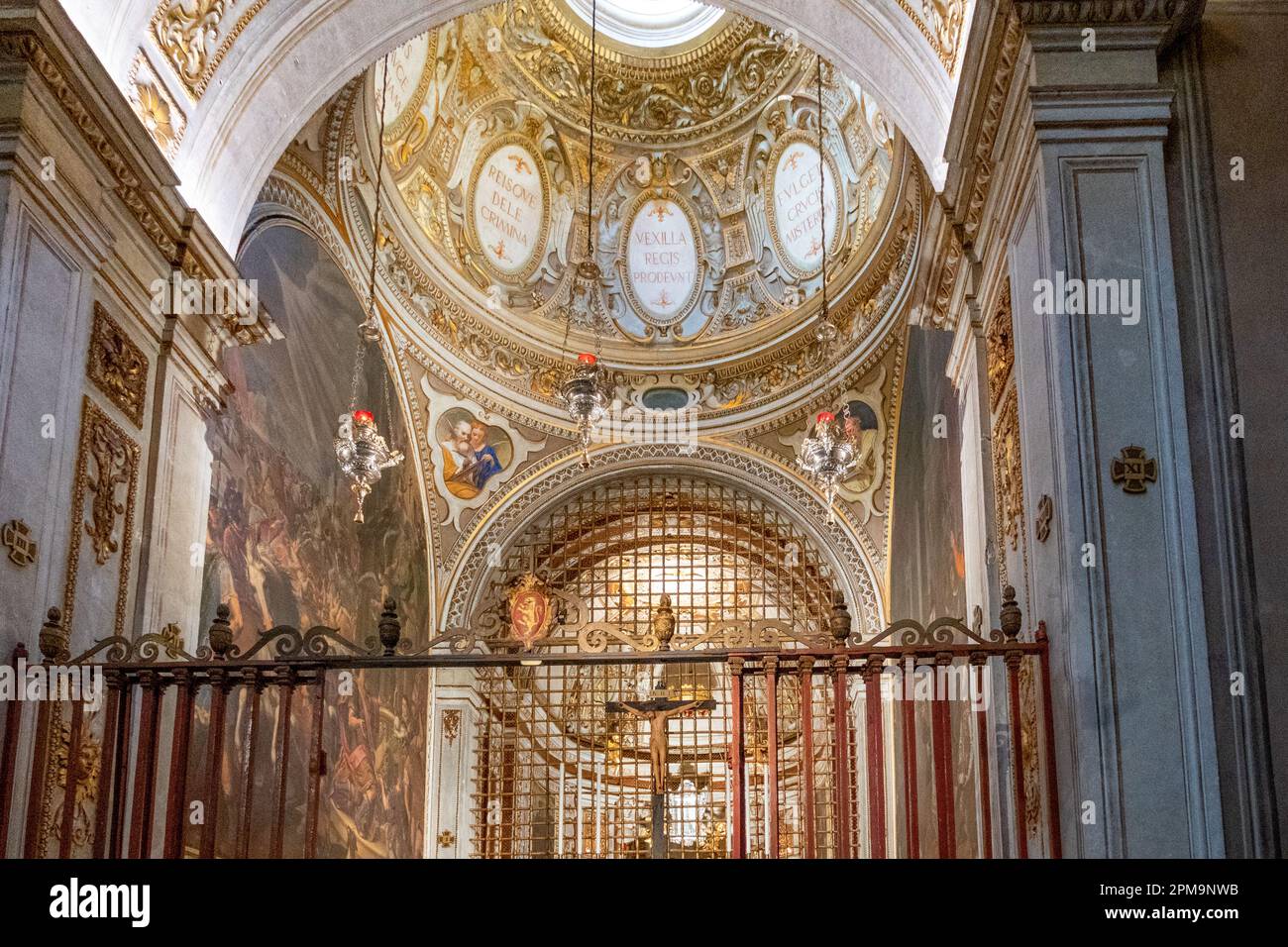 Brescia, Italy - Marc 22, 2022: inside the cathedral of Brescia with ...