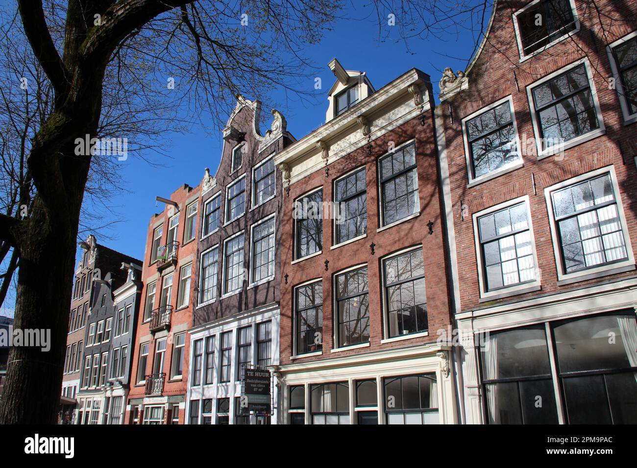 old brick houses or flat buildings in amsterdam (the netherlands Stock ...