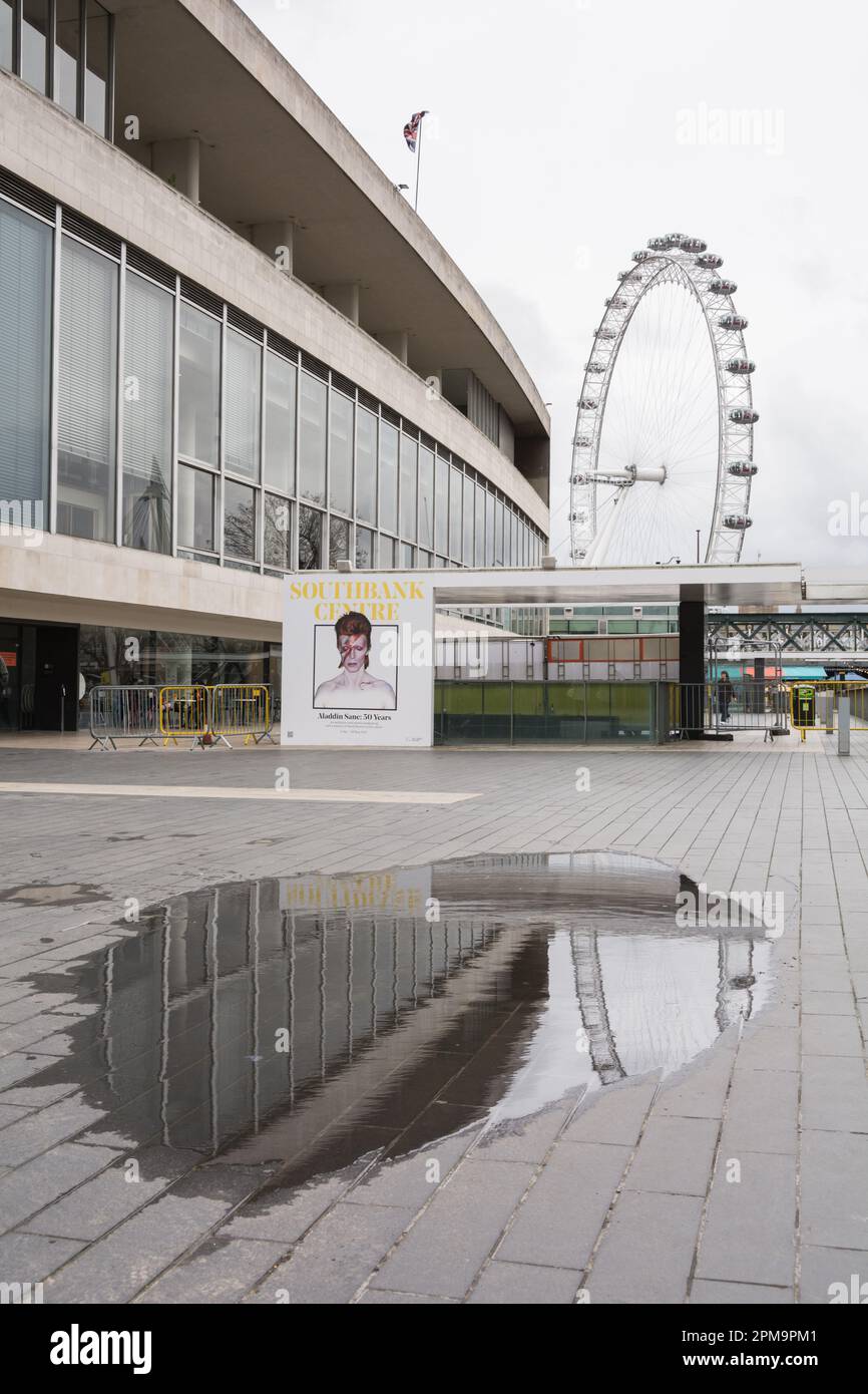 David Bowie Aladdin Sane 50 Years advertisement in front of the Royal ...