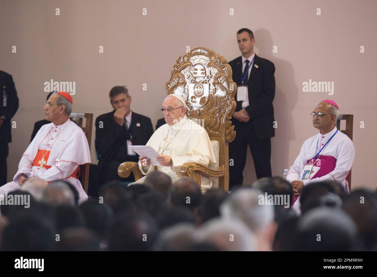 Pope Francis arrives at the Church of the Holy Rosary at Tejgaon in ...