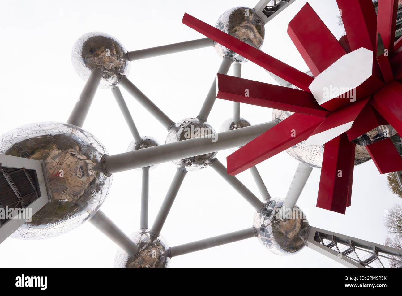 The Atomium a landmark modernist building in Brussels, Belgium ...