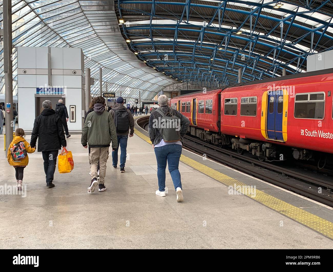 Waterloo, London, UK. 11th April, 2023. Passengers arriving at London ...