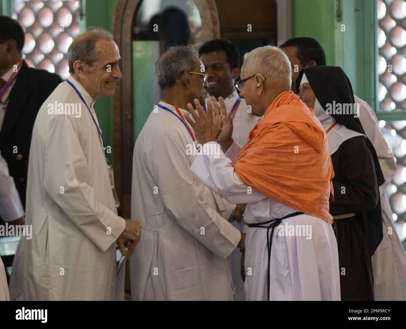 Pope Francis arrives at the Church of the Holy Rosary at Tejgaon in ...