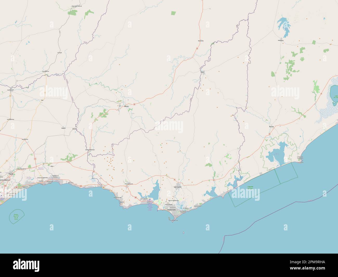 Maldonado, department of Uruguay. Open Street Map Stock Photo - Alamy