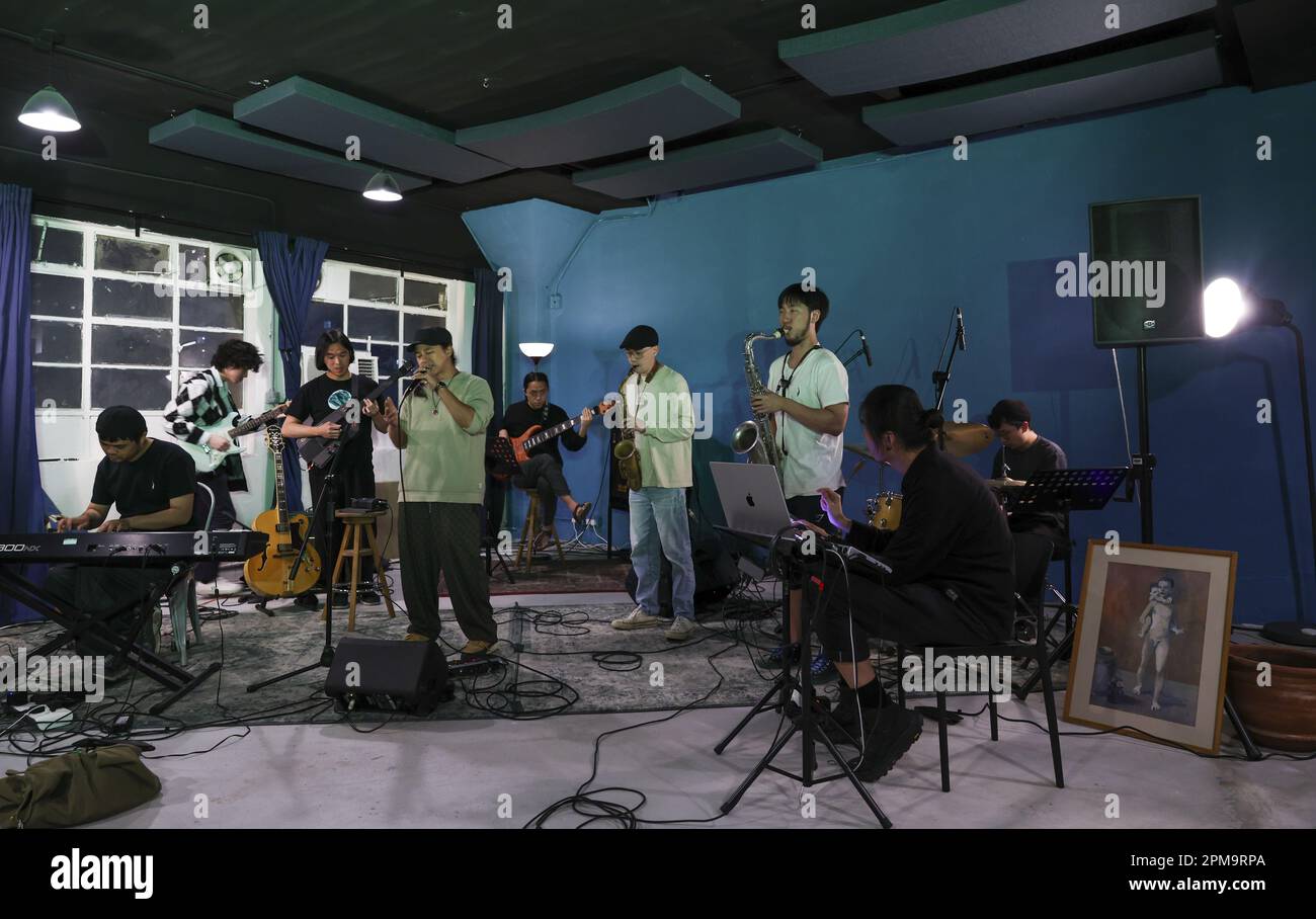 Kevin Chau (center, wears cap) and the members of Fountain Collective ...