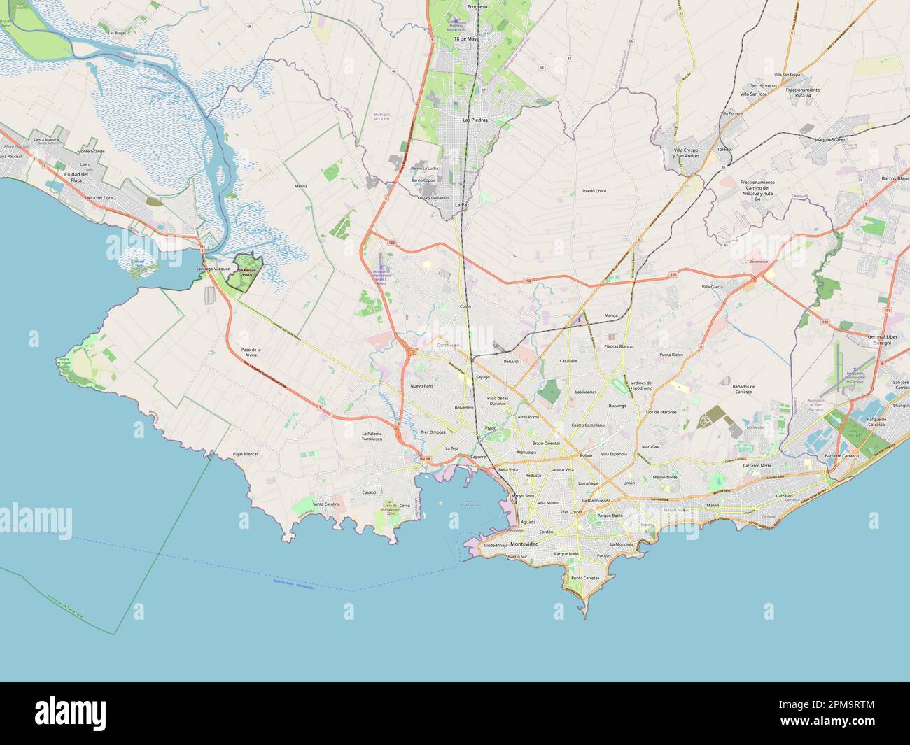 Montevideo, department of Uruguay. Open Street Map Stock Photo - Alamy