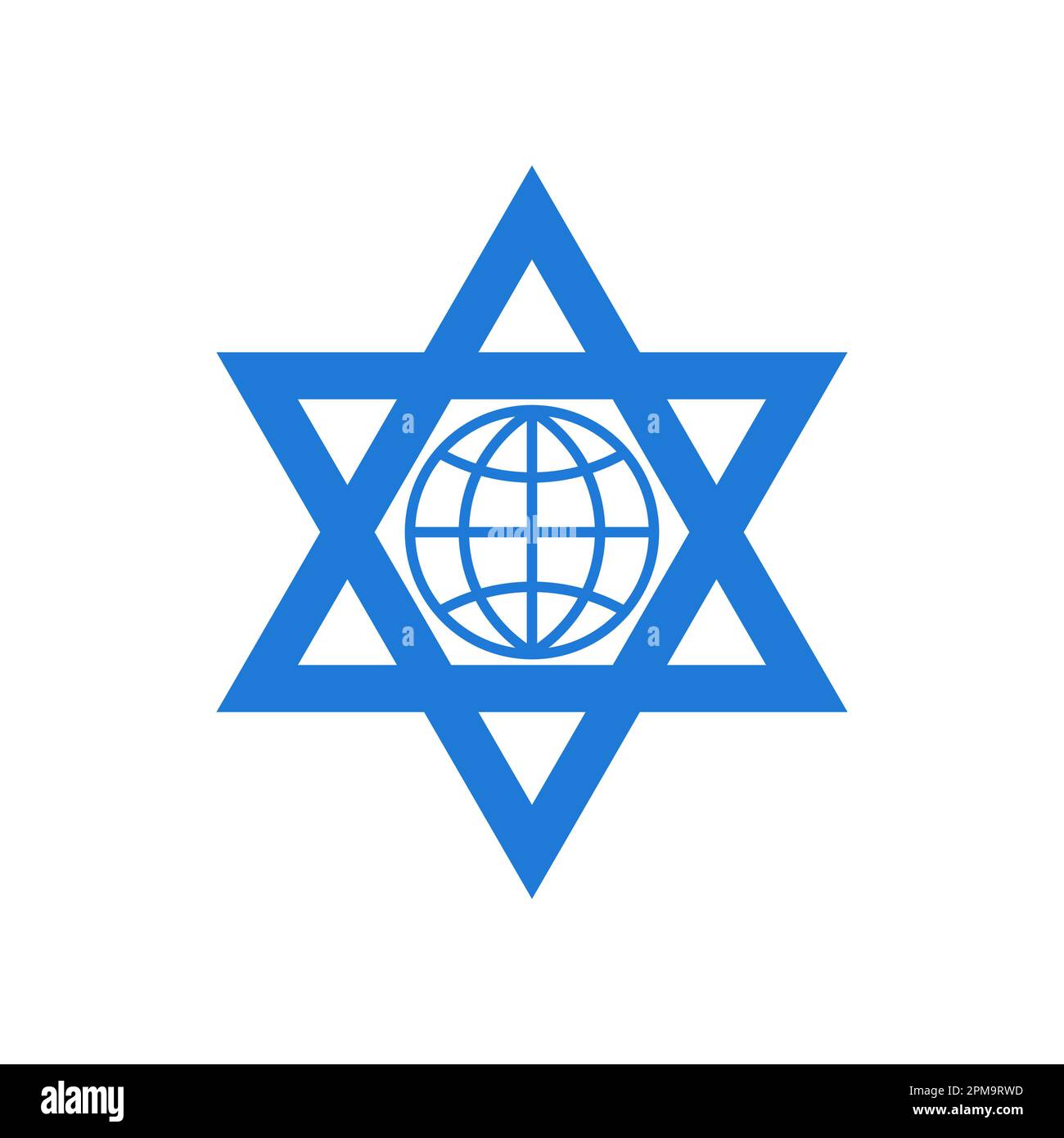 Vector illustration of the Jewish Star of David symbol combined with ...