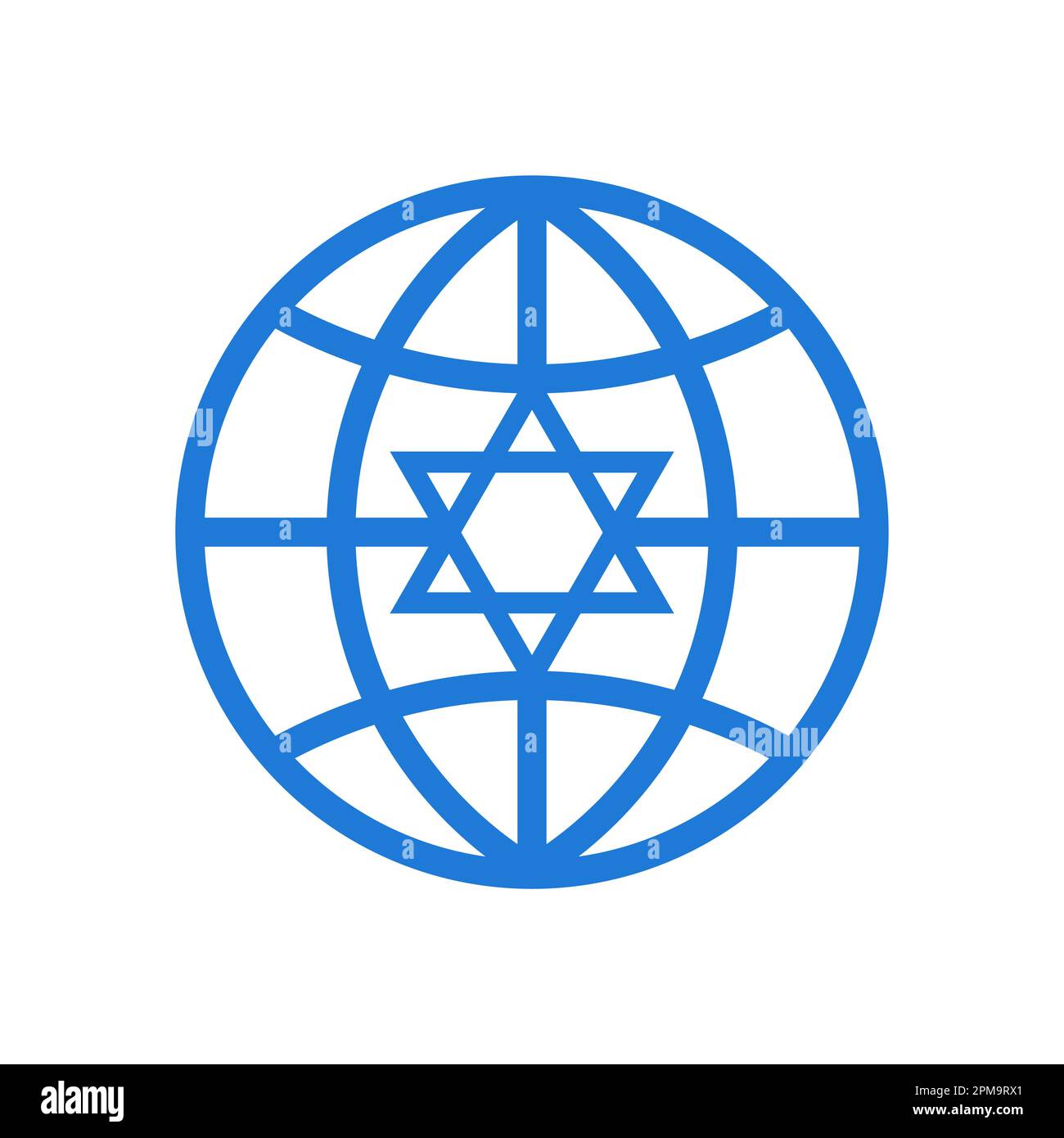 Vector illustration of the Jewish Star of David symbol combined with ...
