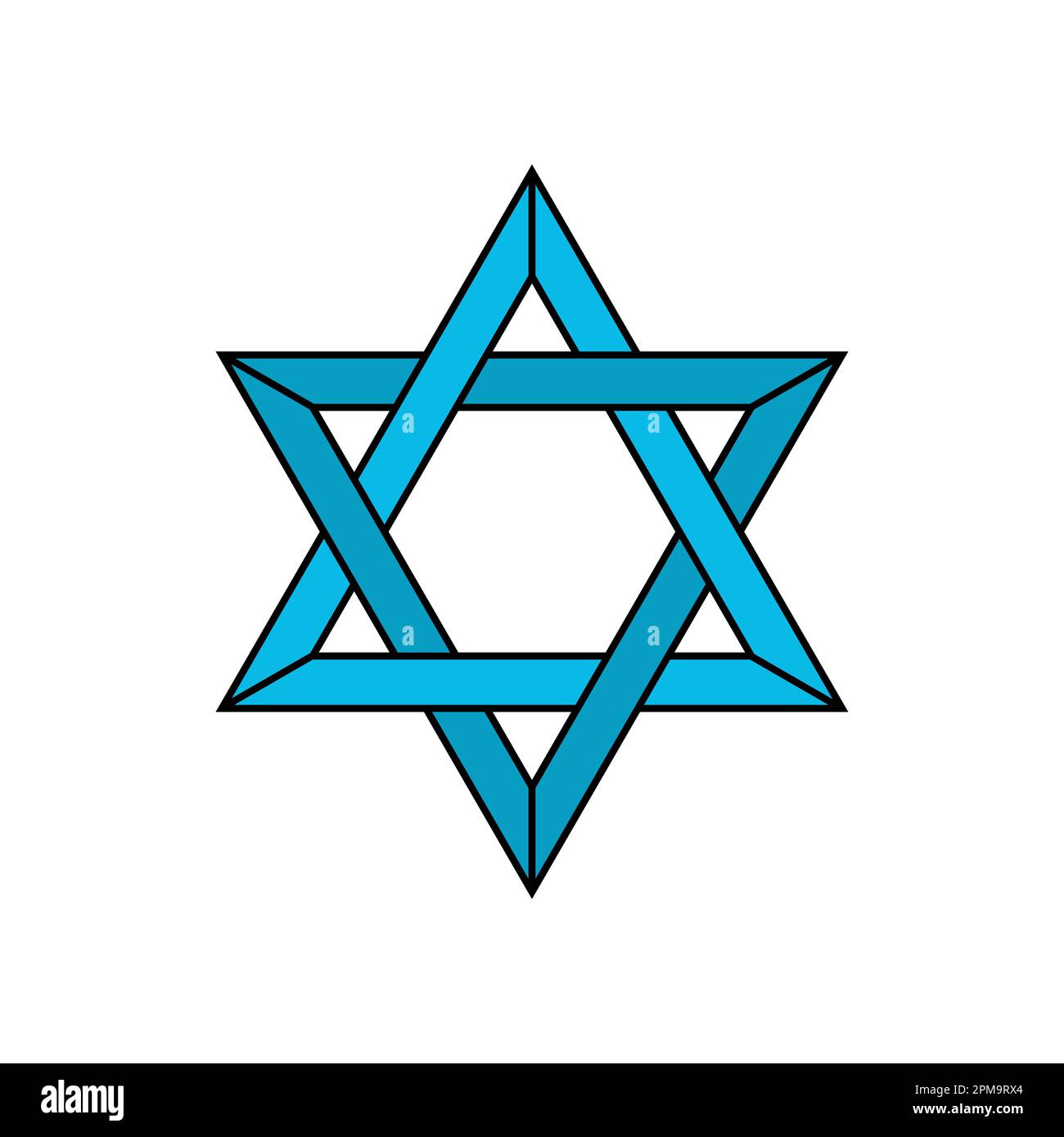 Vector illustration of the Jewish Star of David symbol combined with decorative design elements ...