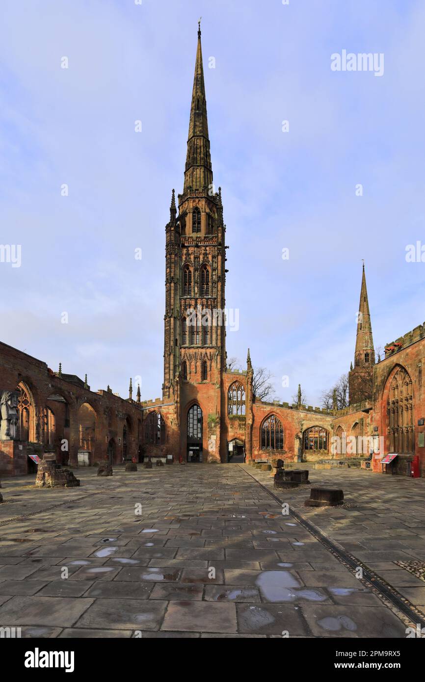 The ruins of the old St Michael's Cathedral, Coventry City ...