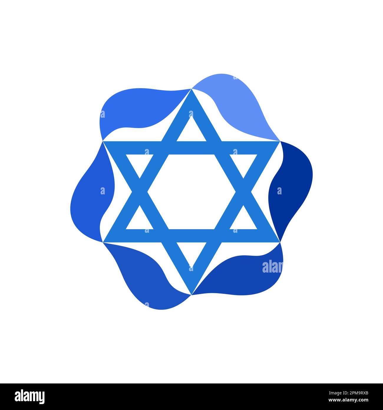 Vector illustration of the Jewish Star of David symbol combined with ...