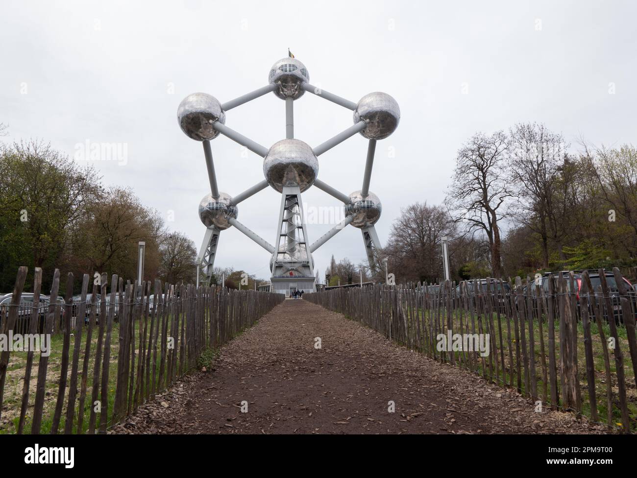 The Atomium a landmark modernist building in Brussels, Belgium ...