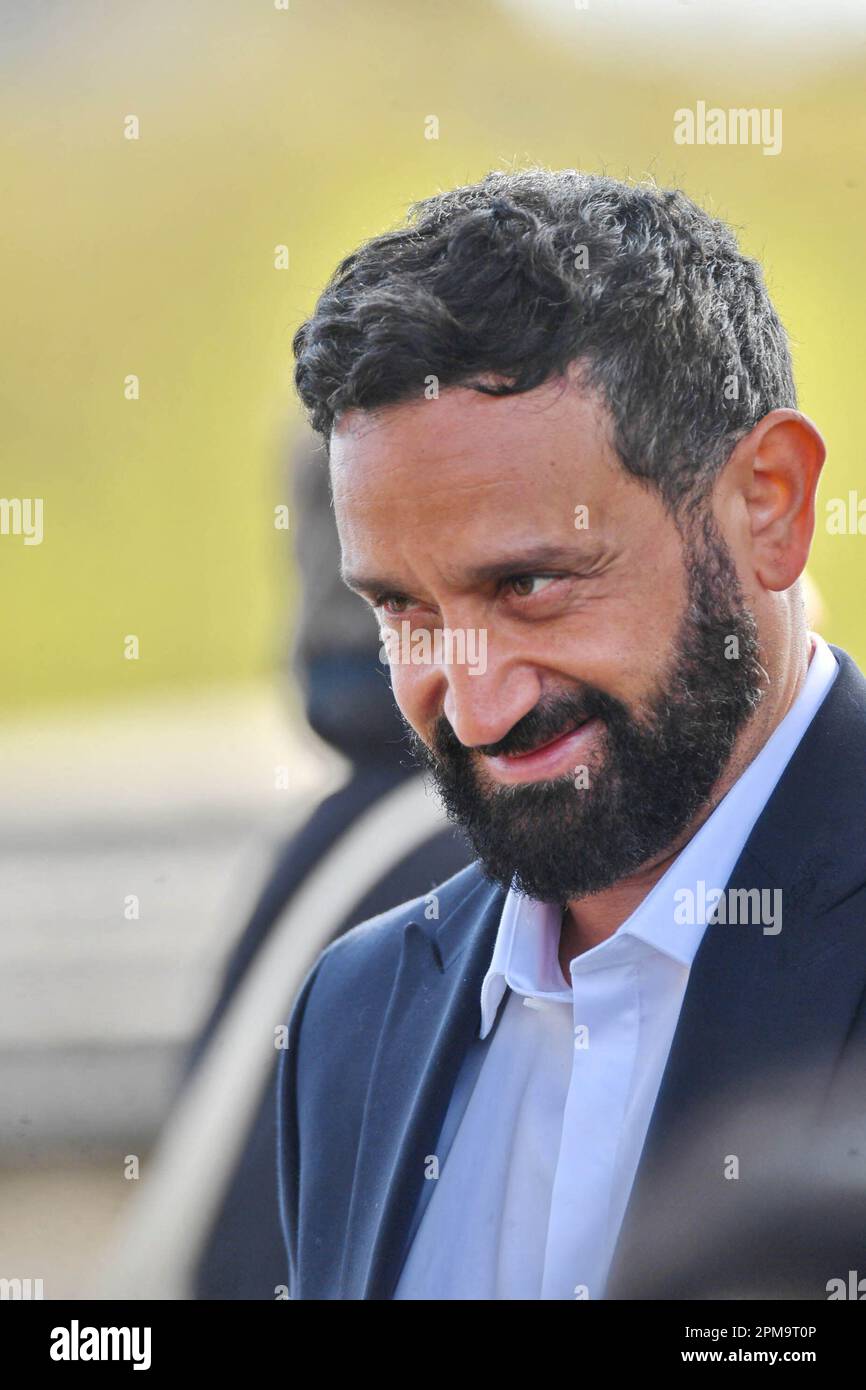 Paris, France. 12th Apr, 2023. Cyril Hanouna TV host during ...