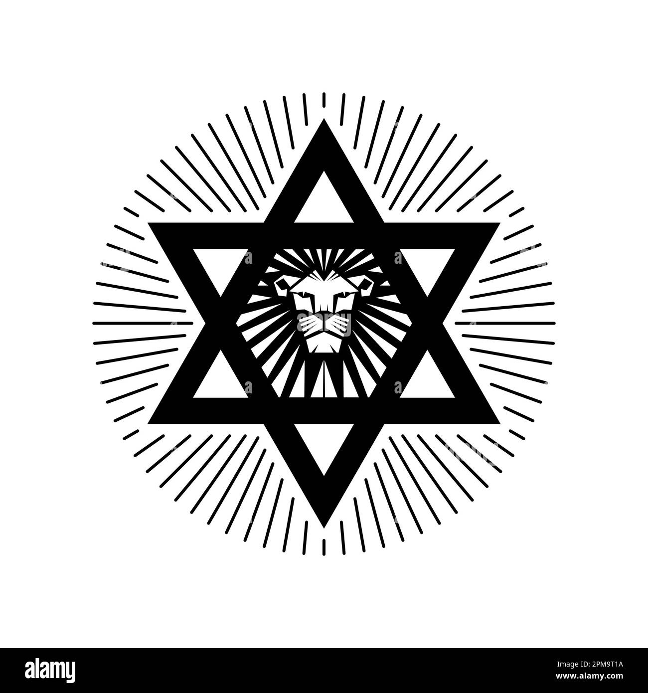 Vector illustration of the Jewish Star of David symbol combined with ...