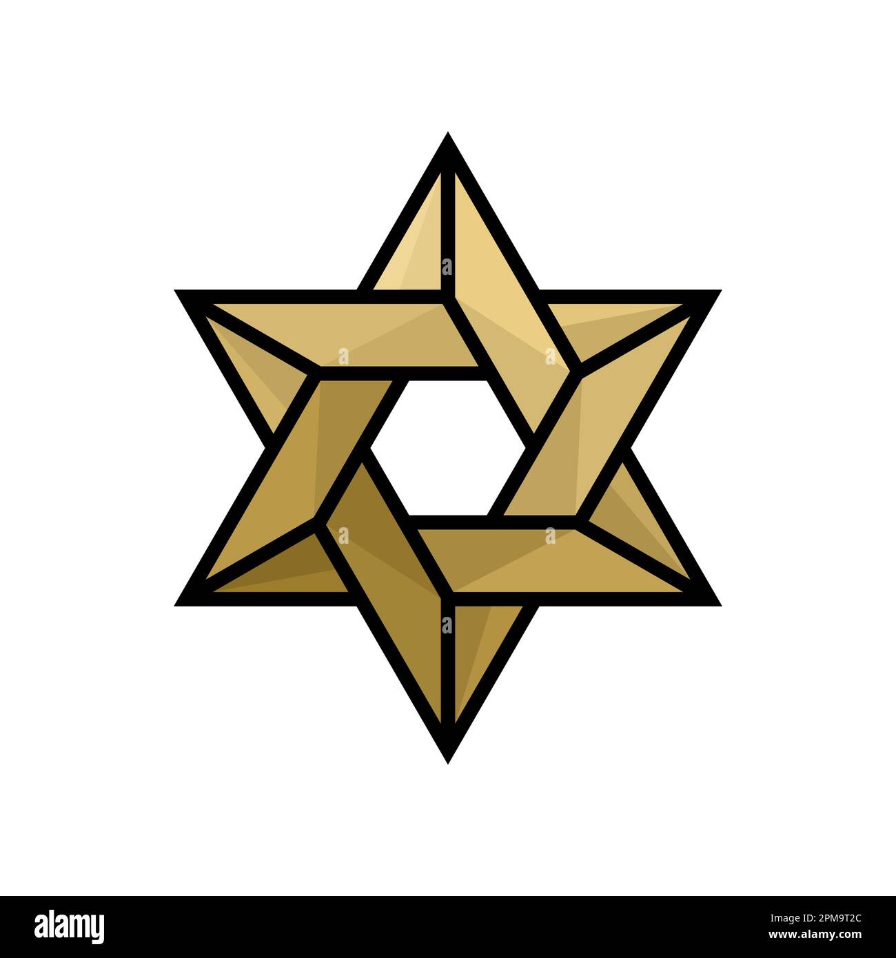 Vector illustration of the Jewish Star of David symbol combined with decorative design elements ...