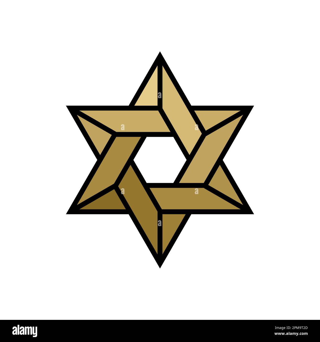 Vector illustration of the Jewish Star of David symbol combined with ...
