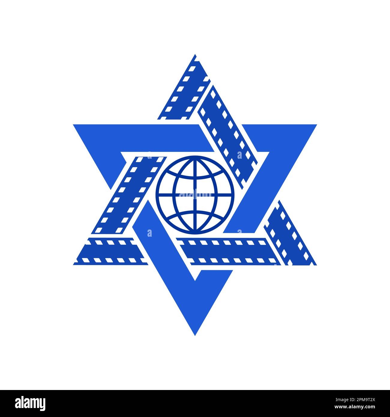 Vector illustration of the Jewish Star of David symbol combined with ...