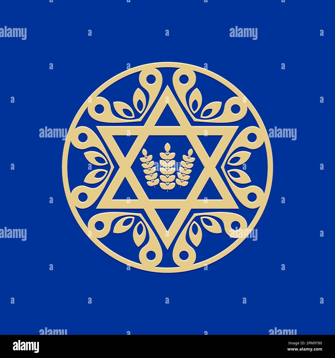 Vector illustration of the Jewish Star of David symbol combined with ...