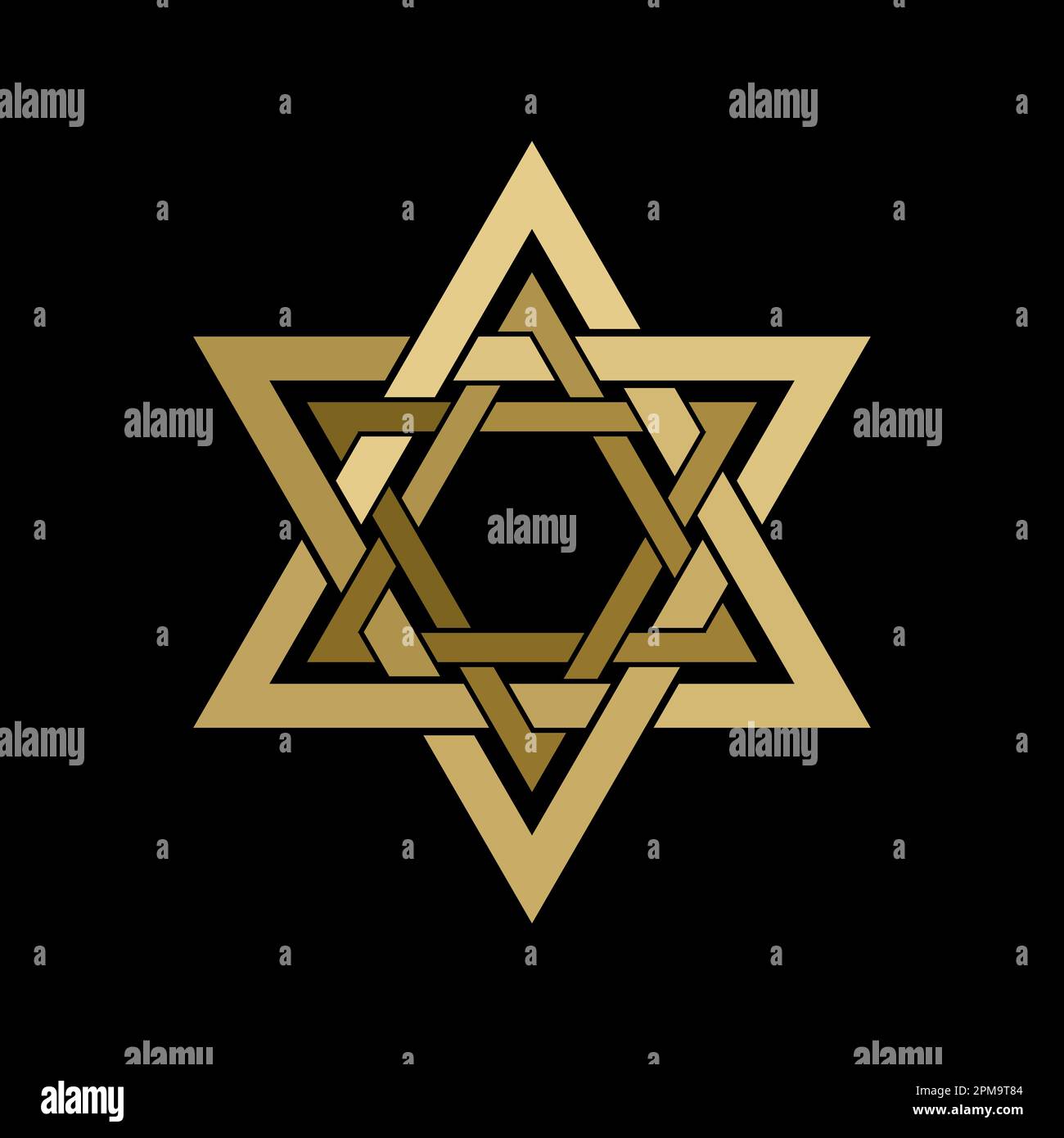 Vector illustration of the Jewish Star of David symbol combined with ...