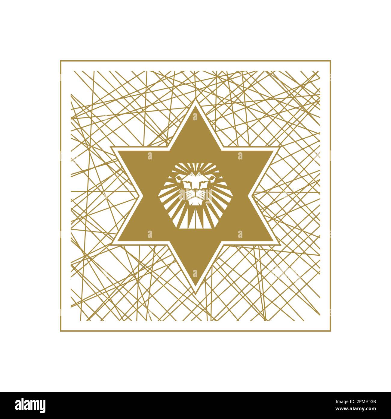 Vector illustration of the Jewish Star of David symbol combined with ...