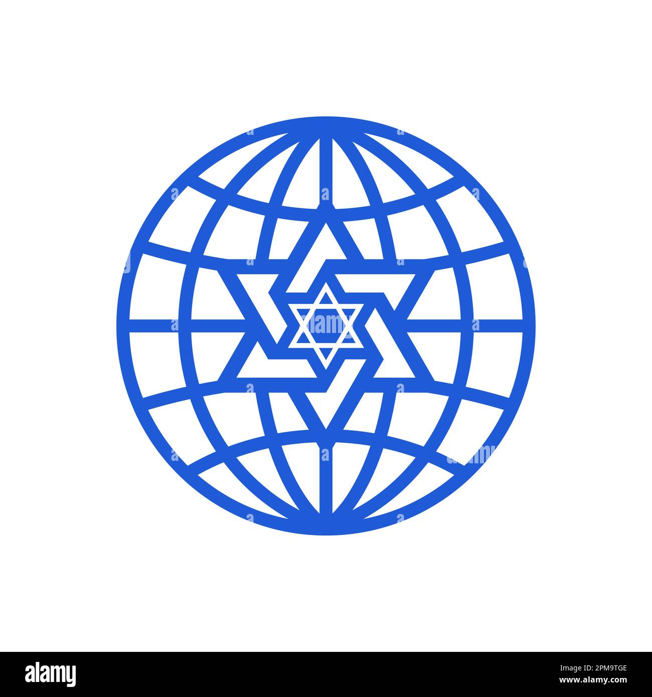 Vector illustration of the Jewish Star of David symbol combined with ...