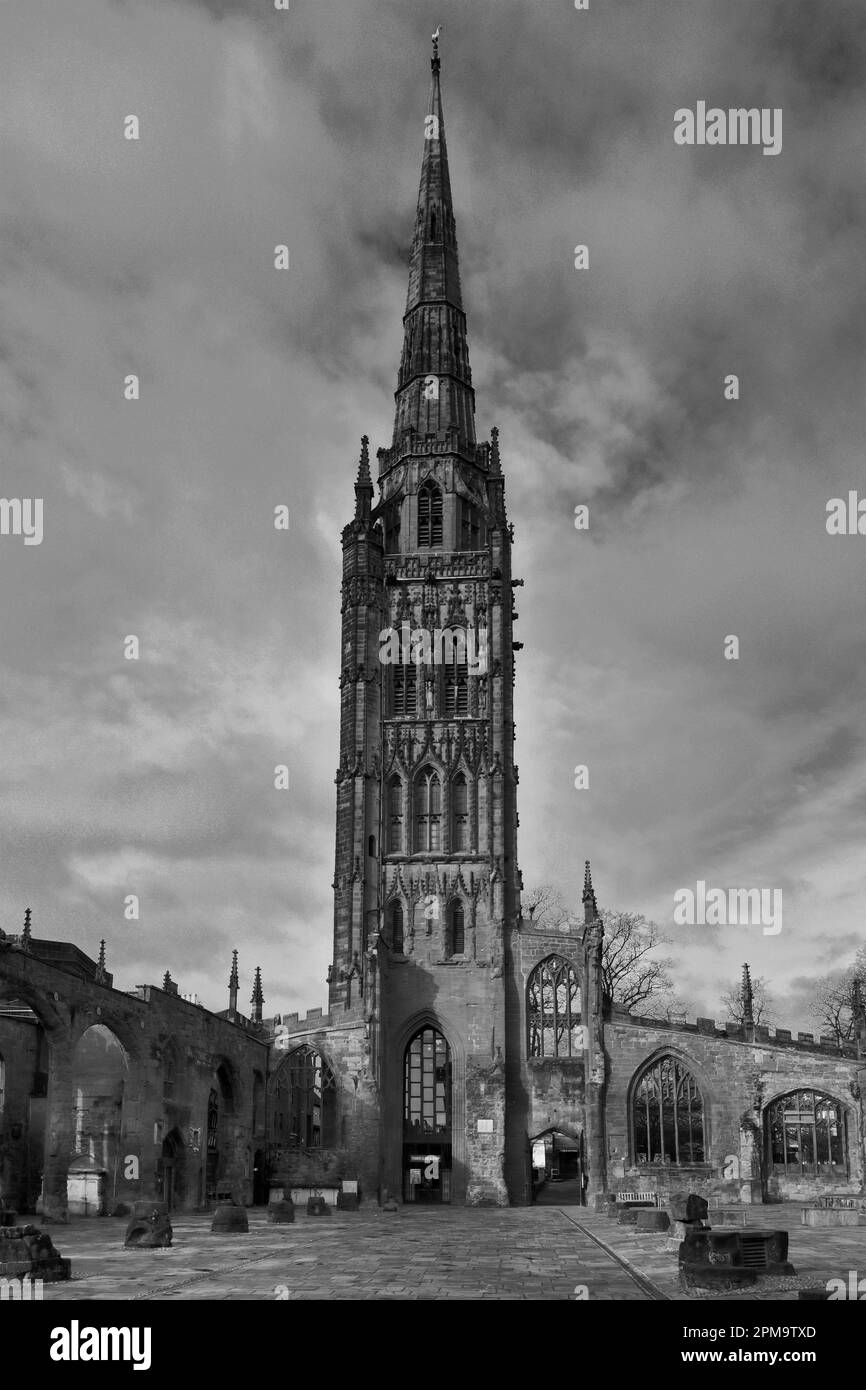 The ruins of the old St Michael's Cathedral, Coventry City ...
