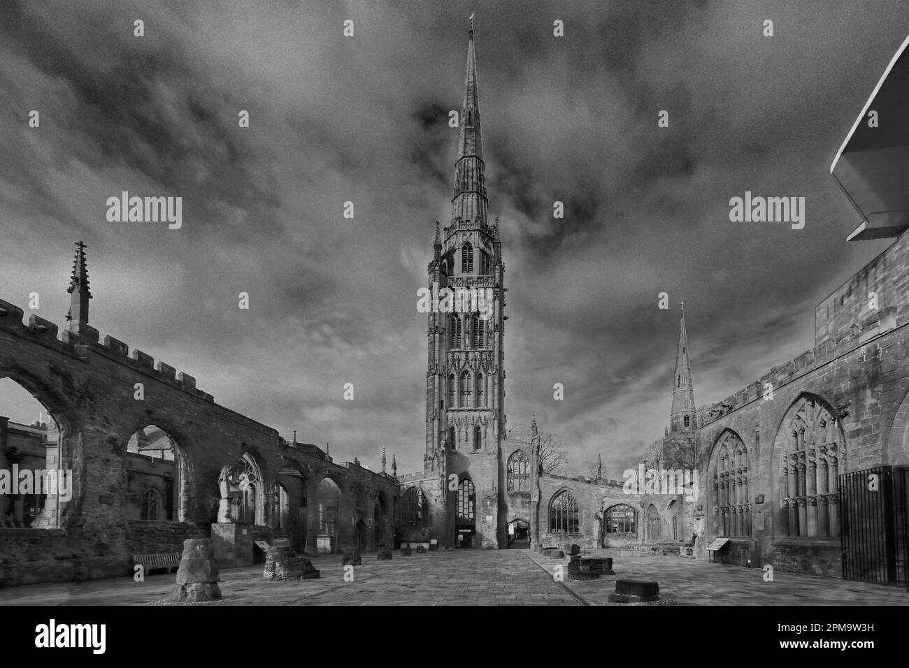 The ruins of the old St Michael's Cathedral, Coventry City ...