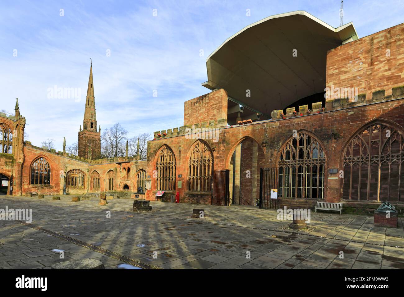The ruins of the old St Michael's Cathedral, Coventry City ...