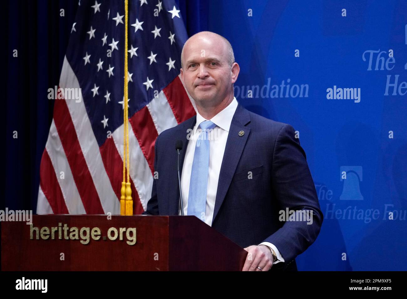 Kevin Roberts, president of The Heritage Foundation, introduces former ...