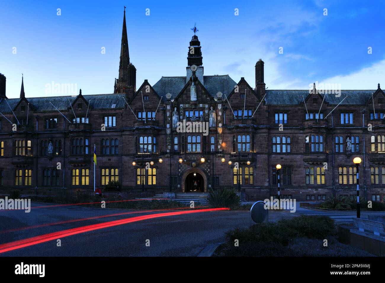 Night view of Coventry City Council building, Earl Street, Coventry ...