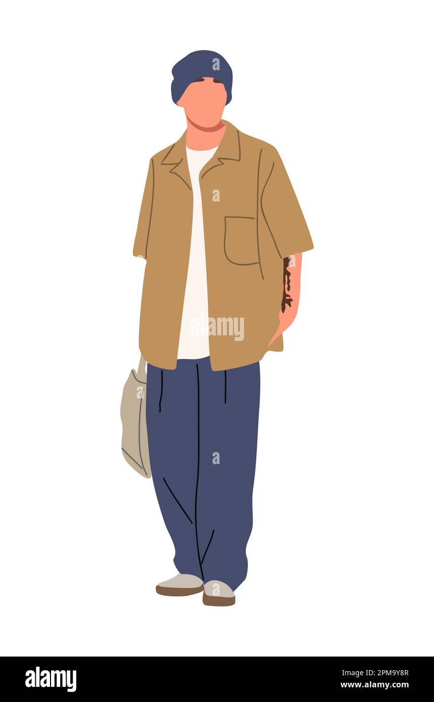 Stylish black man vector isolated on white Stock Vector Image & Art - Alamy